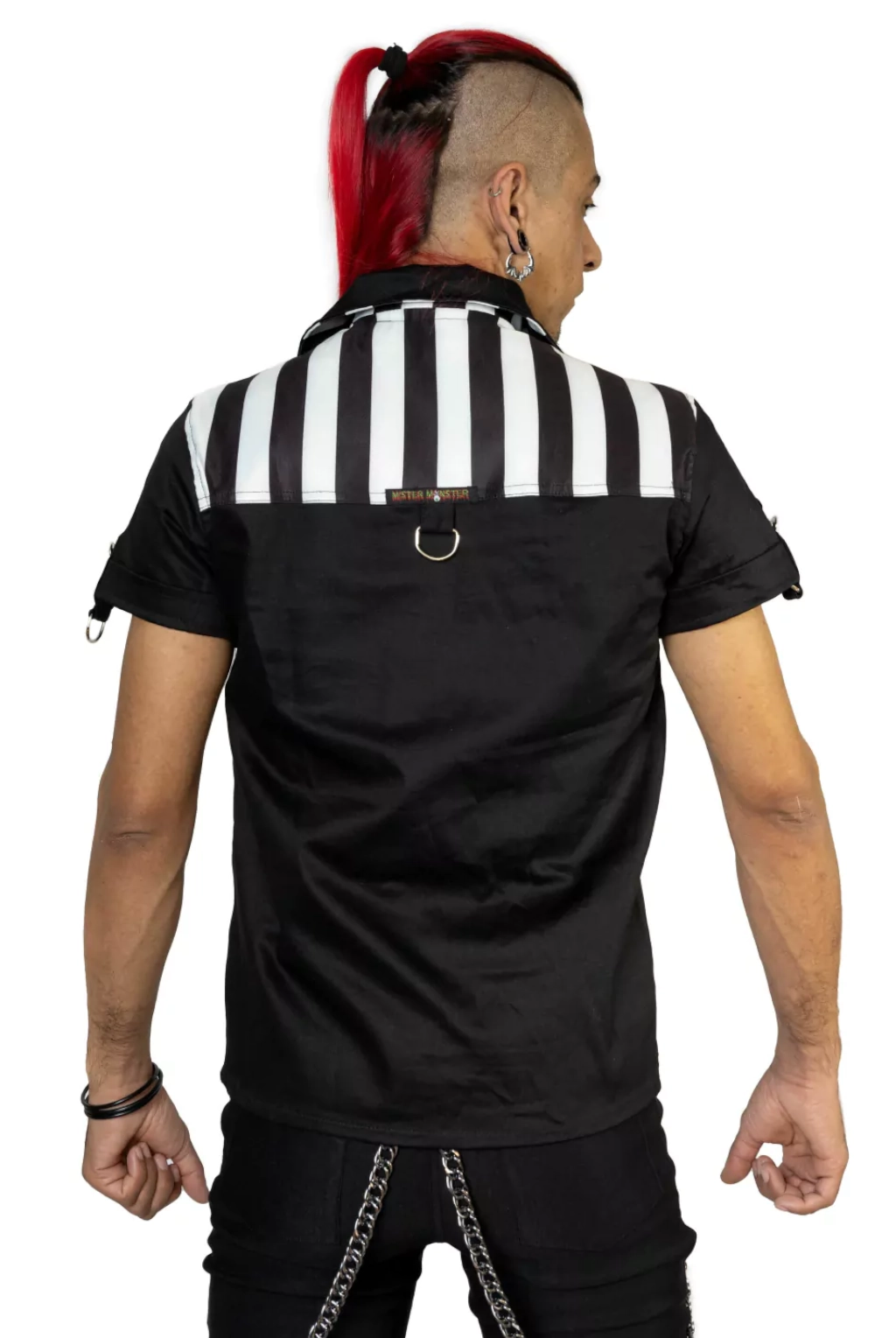 Camisa Psycho Listrada Preto e Branco – Loja Poli Rock