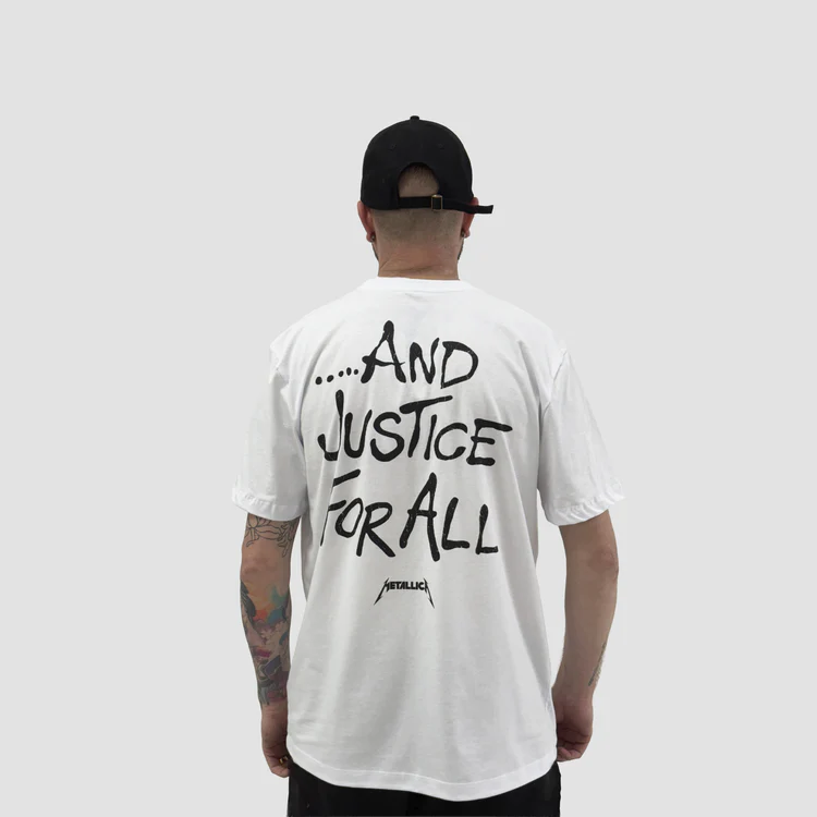 Camiseta Metallica And Justice for All Branca – Loja Poli Rock