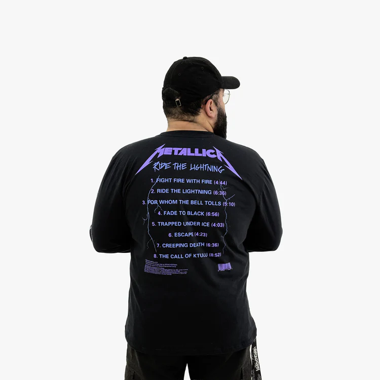 Camiseta Manga Longa Metallica Ride the Lightning – Loja Poli Rock